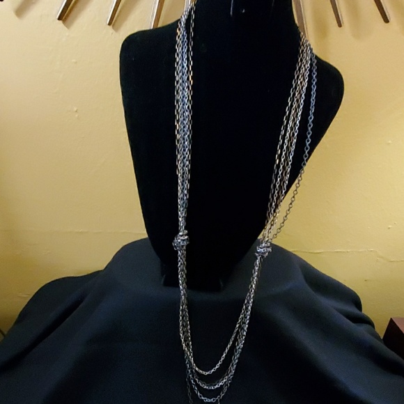 LOFT | Jewelry | New Loft Tricolor Chain Necklace 9 | Poshmark